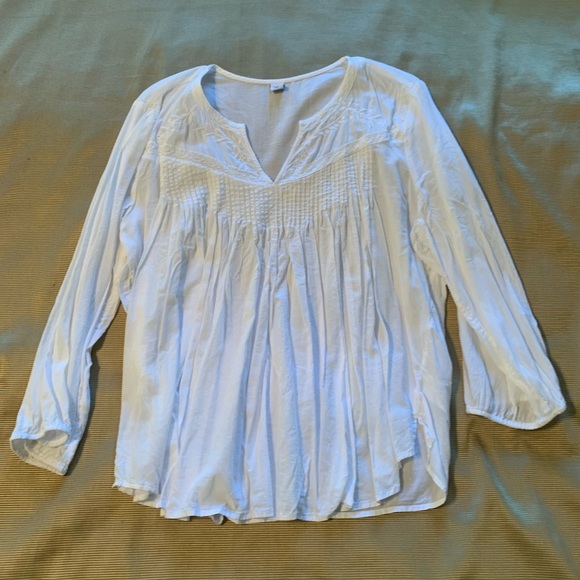 Old Navy | Tops | Womens Old Navy White Peasant Blouse | Poshmark